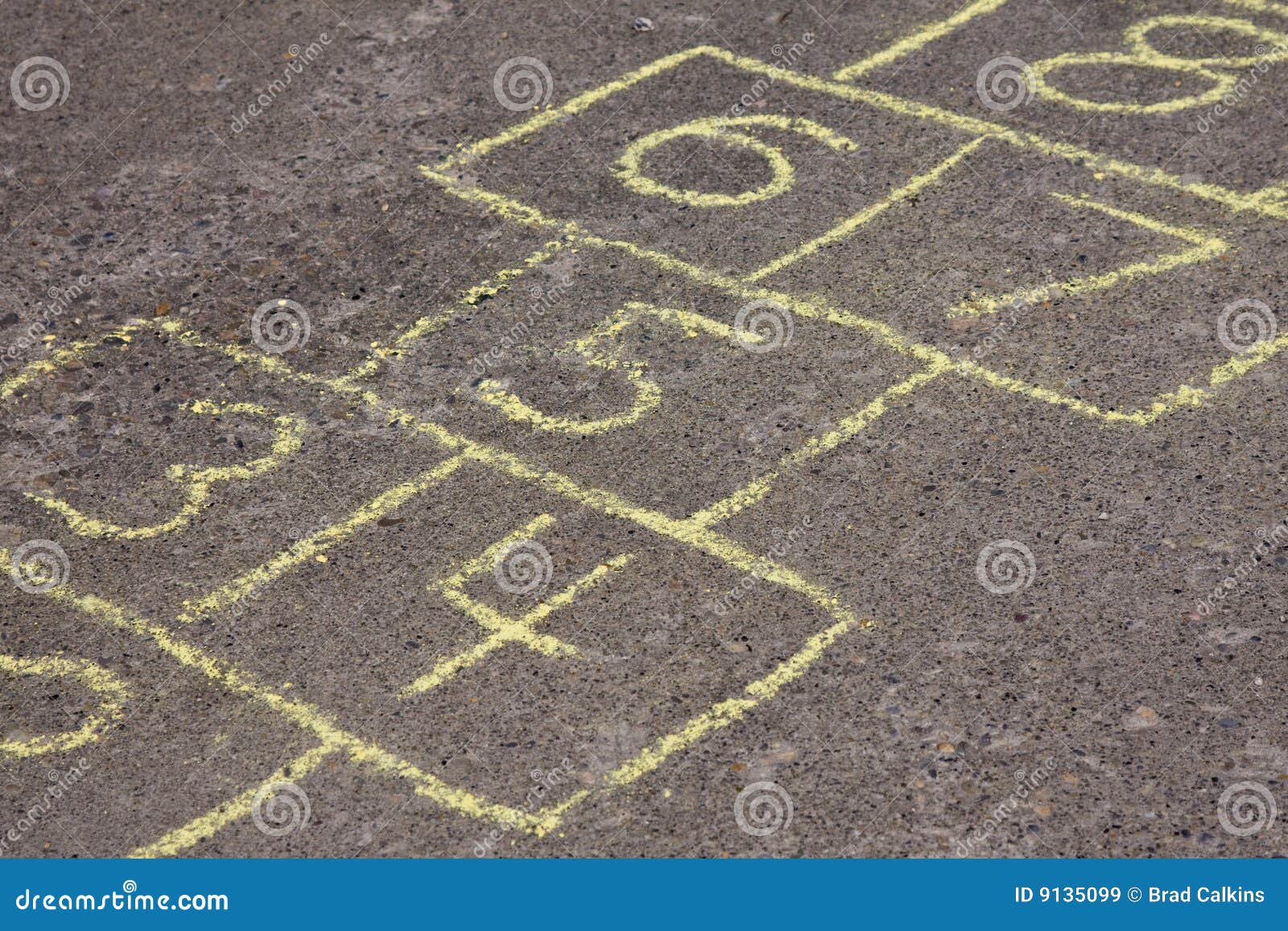Hopscotch stock image. Image of playing, sidewalk, play - 9135099