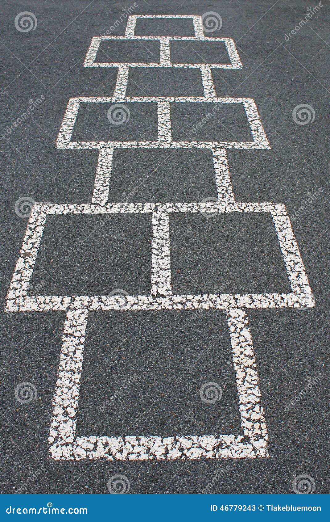 Hopscotch Board stock image. Image of playground, squares - 46779243