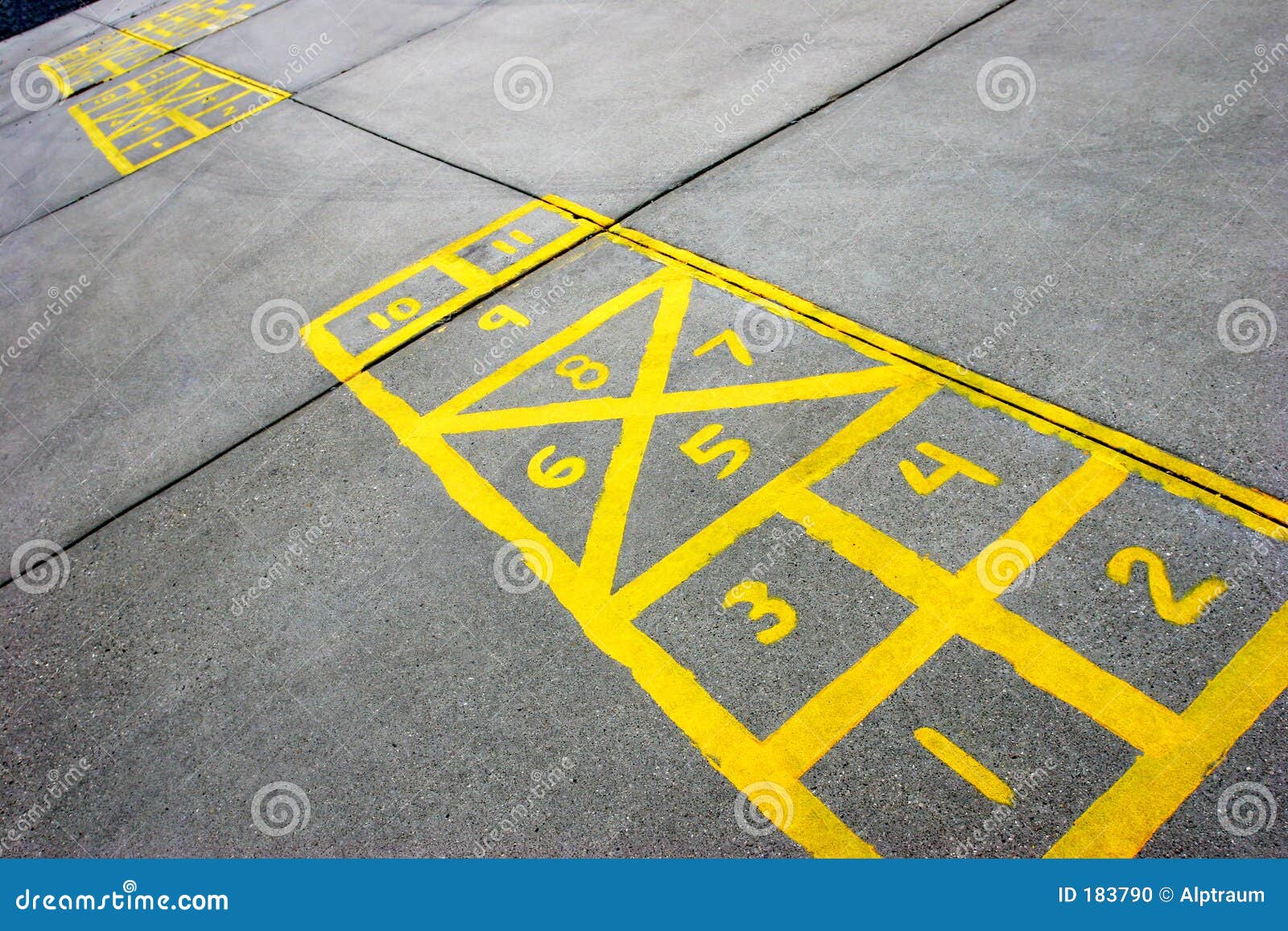 Hopscotch Board at Schoolyard Stock Photo - Image of play, numbers: 183790