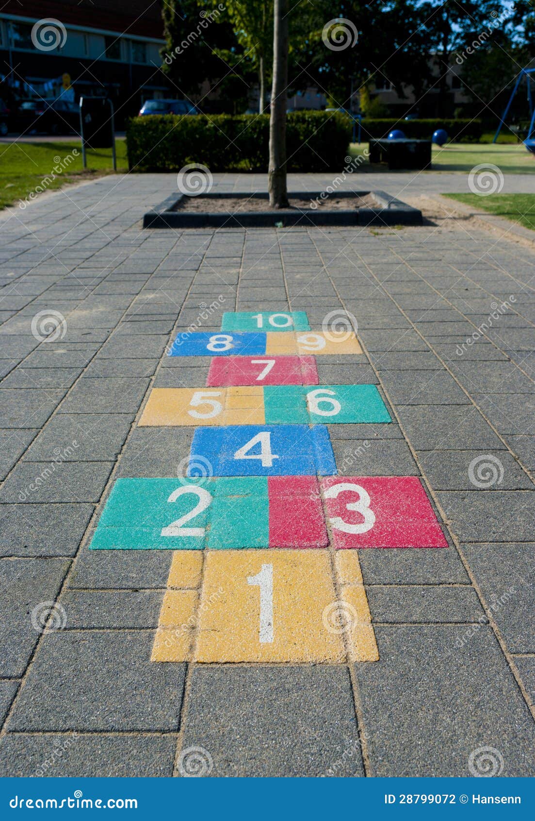 Hopscotch game stock photo. Image of numbers, pavement - 28799072