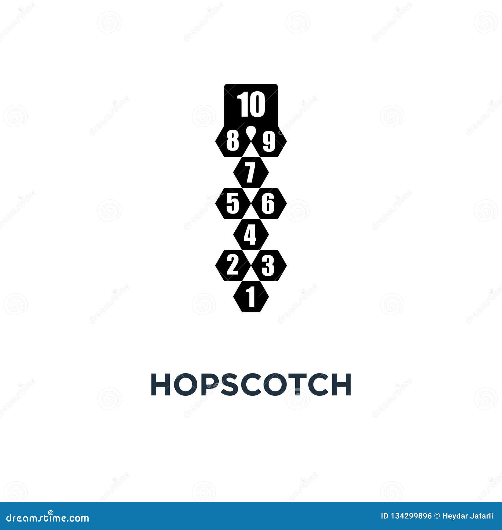 Hopscotch Icon. Hopscotch Concept Symbol Design, Vector Illustra Stock ...