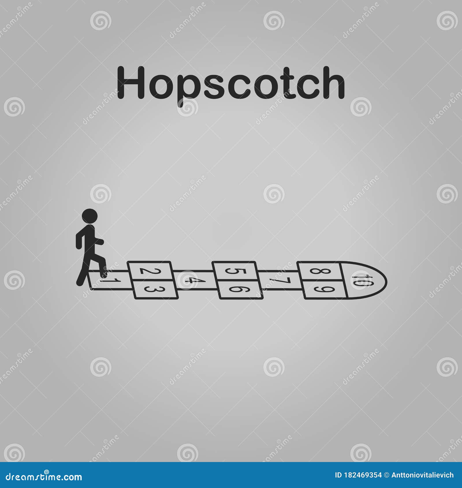 Hopscotch Icon - Drawing Of A Hopscotch Vector Illustration ...