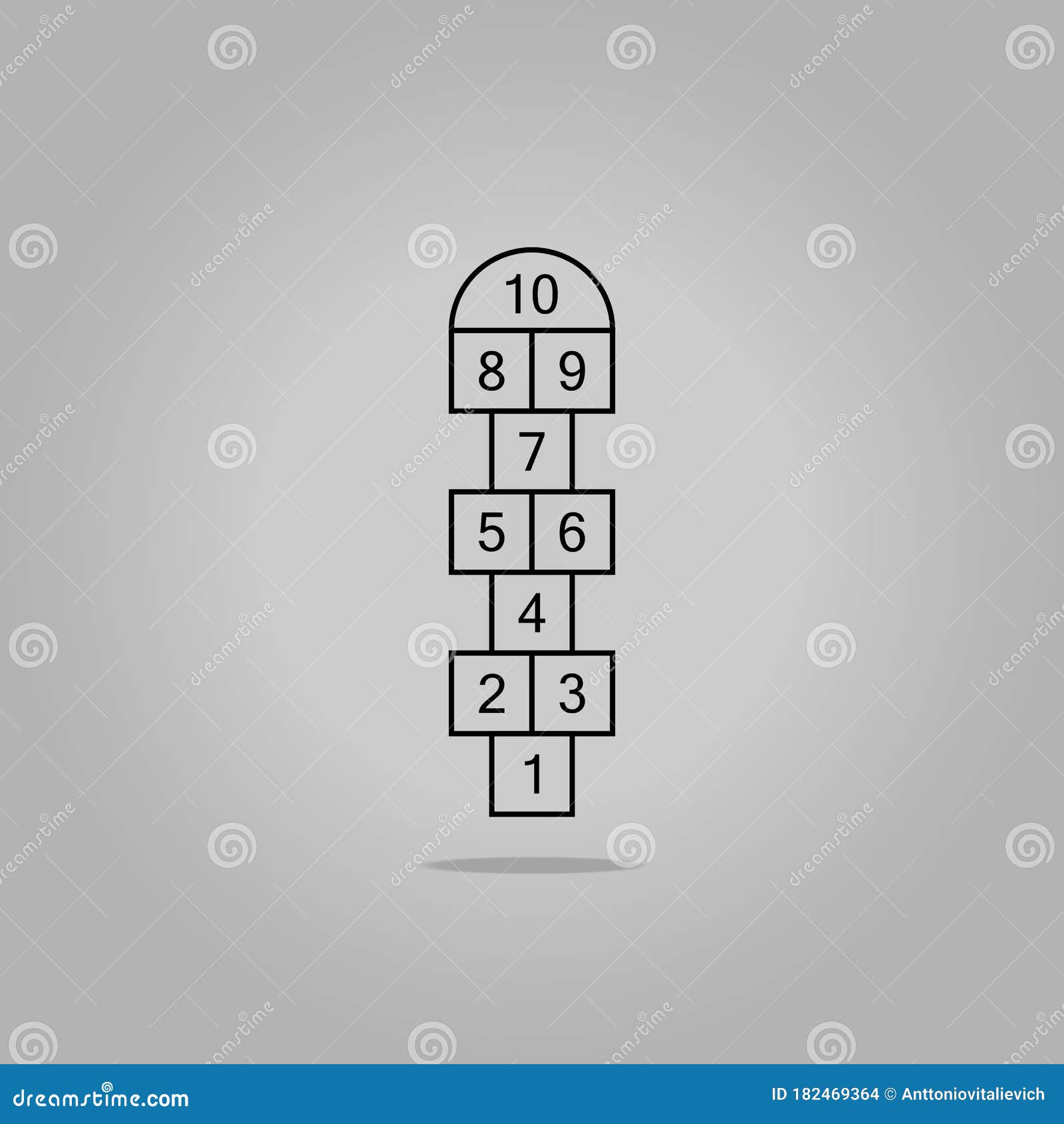 Hopscotch Icon - Drawing Of A Hopscotch Vector Illustration ...