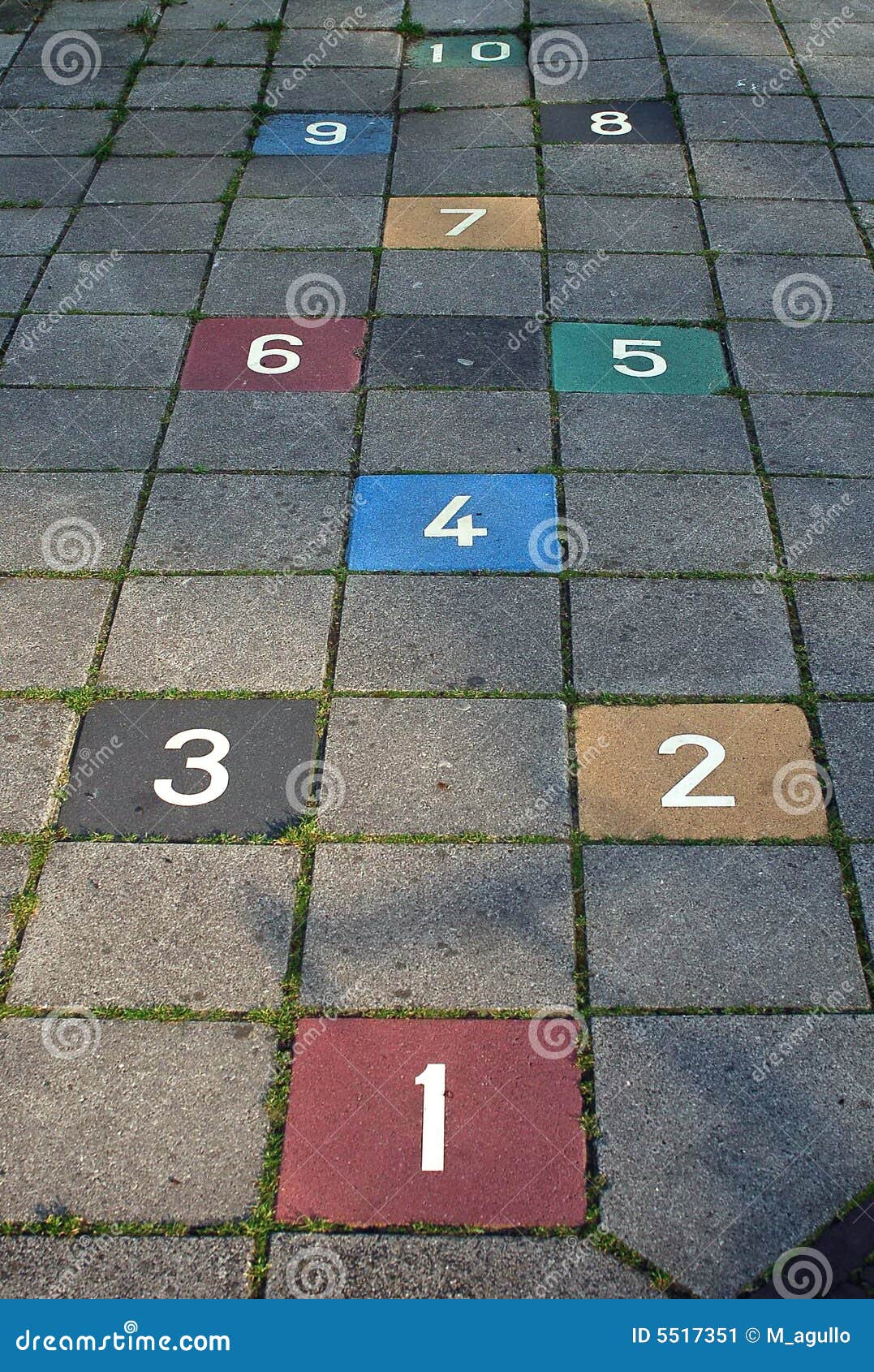 Hopscotch pavement game stock image. Image of colored - 5517351