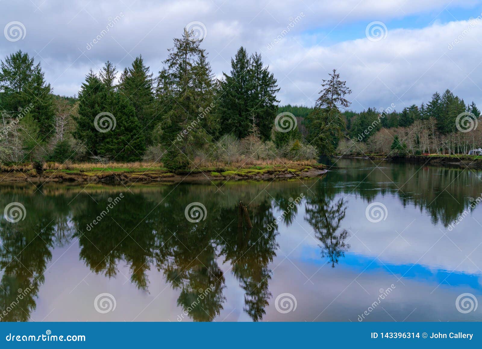 Peaceful River in Washington State Stock Photo - Image of nature ...