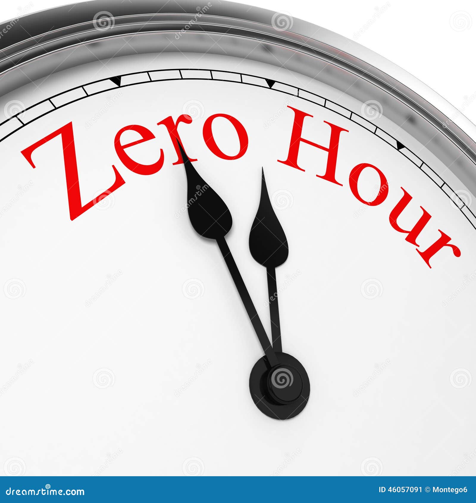 Hora cero en un reloj stock de ilustración. Ilustración de marcar ...