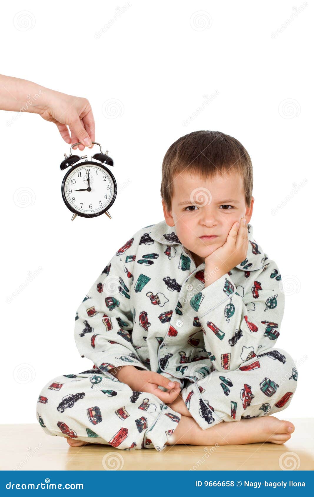 Hora De Acostarse Para Un Cabrito Descontentado Foto de archivo ...