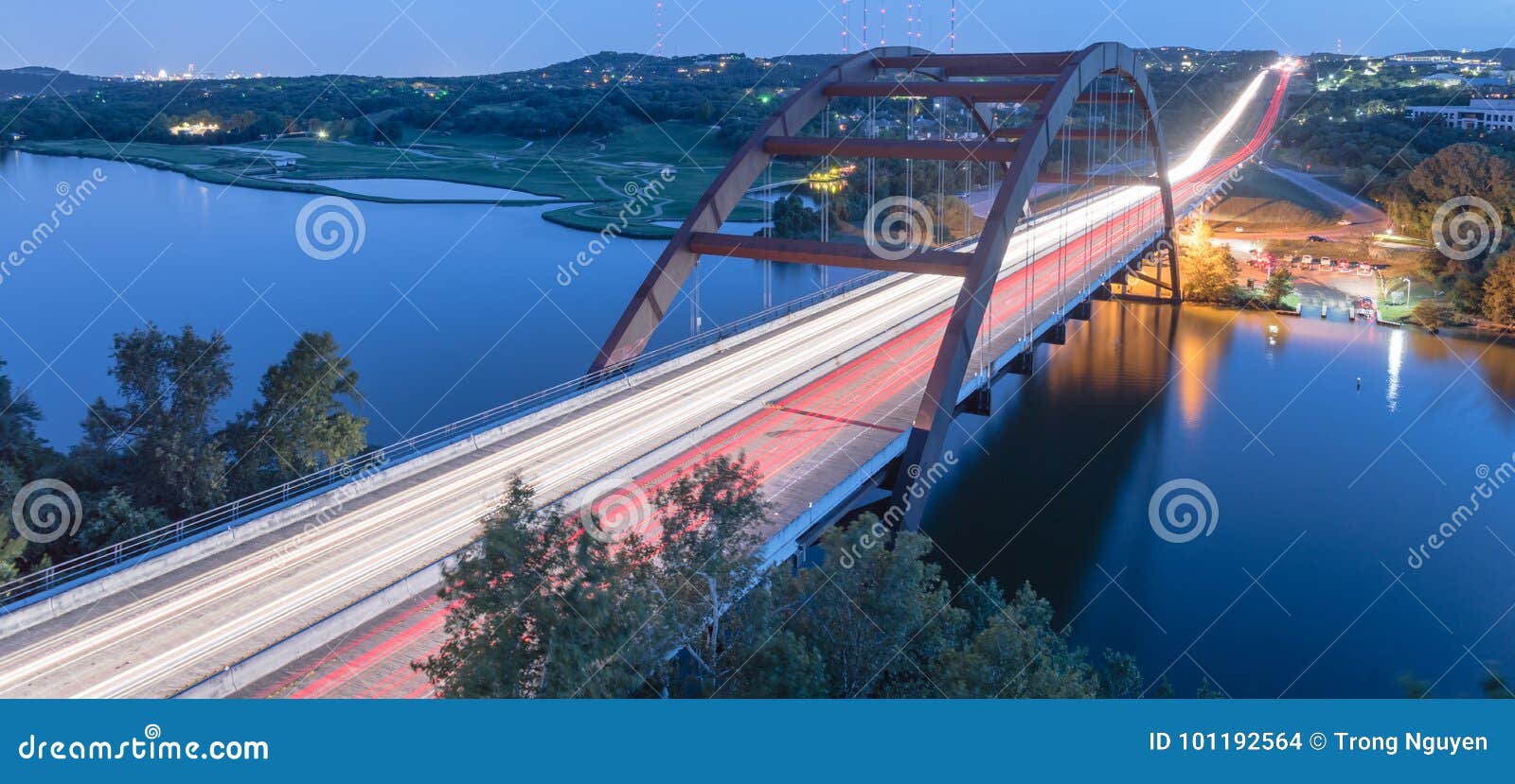 360 Horas Azules Austin, Tejas, Los E.E.U.U. Del Puente De Pennybacker ...