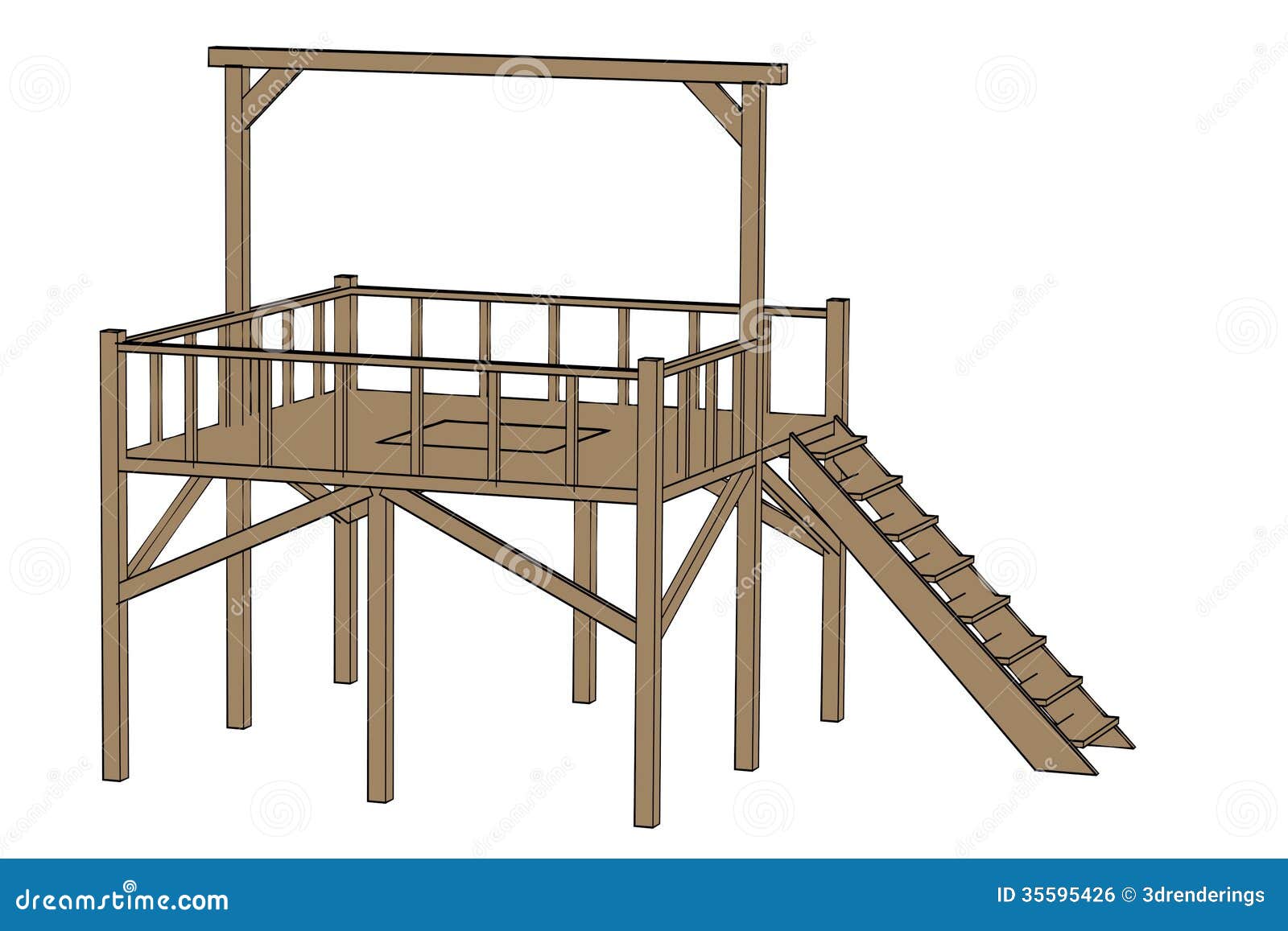 Horca medieval stock de ilustración. Ilustración de horca - 35595426