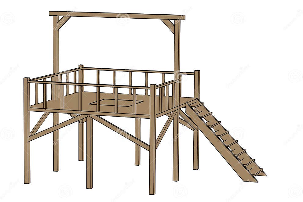 Horca medieval stock de ilustración. Ilustración de horca - 35595426