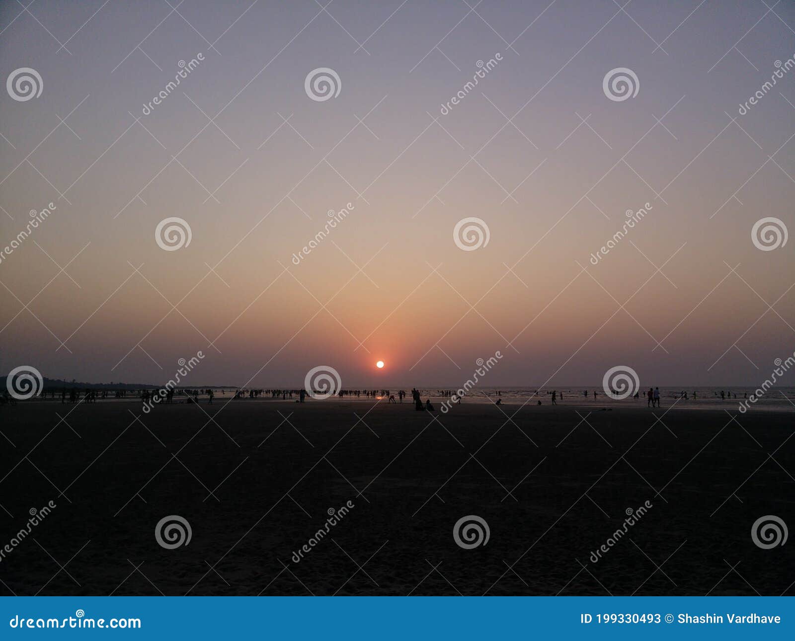 Horizen during the Sunset at Aksa Beach, Malad Stock Image - Image of ...