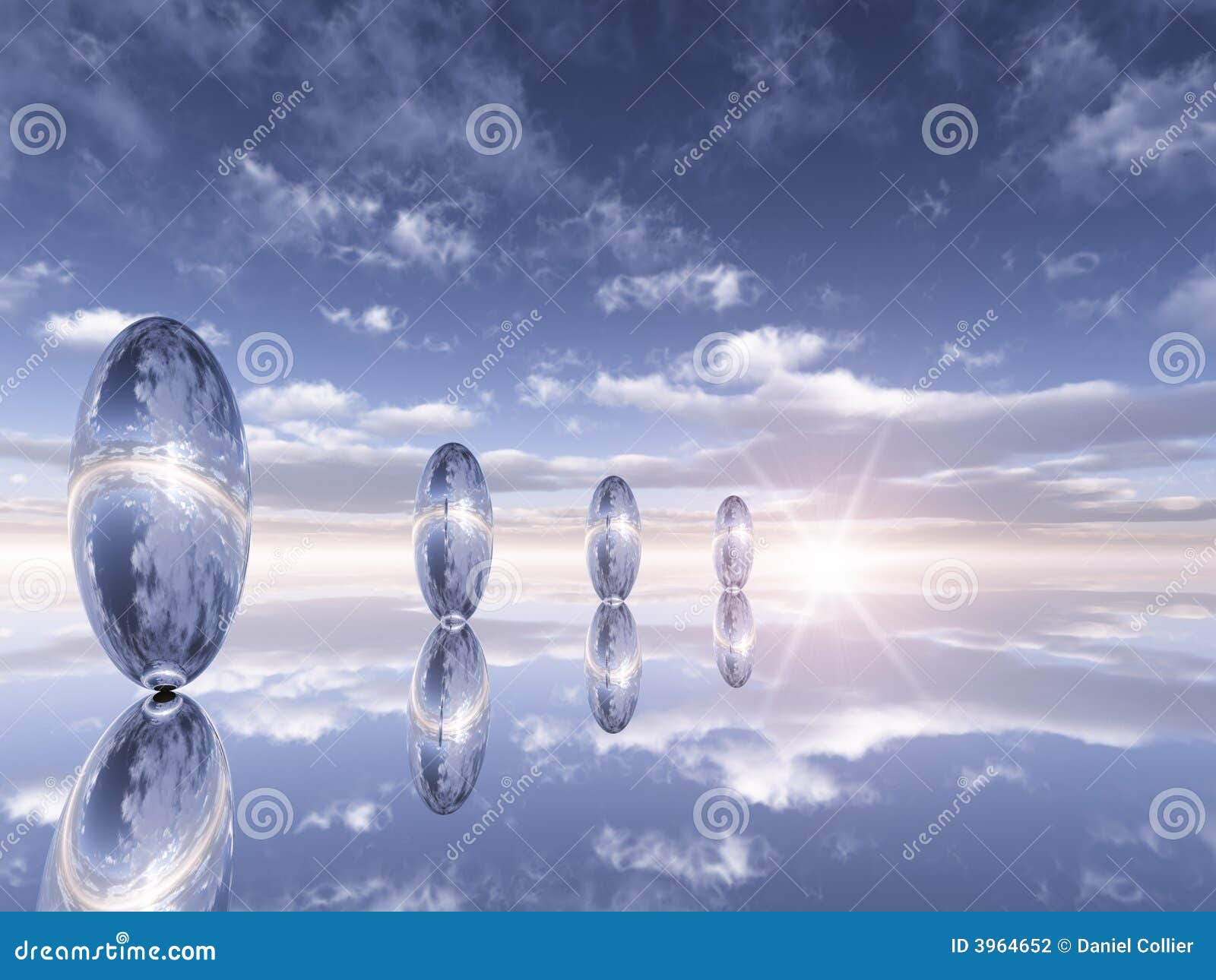 Horizon Chrome Reflections stock illustration. Illustration of mirror ...
