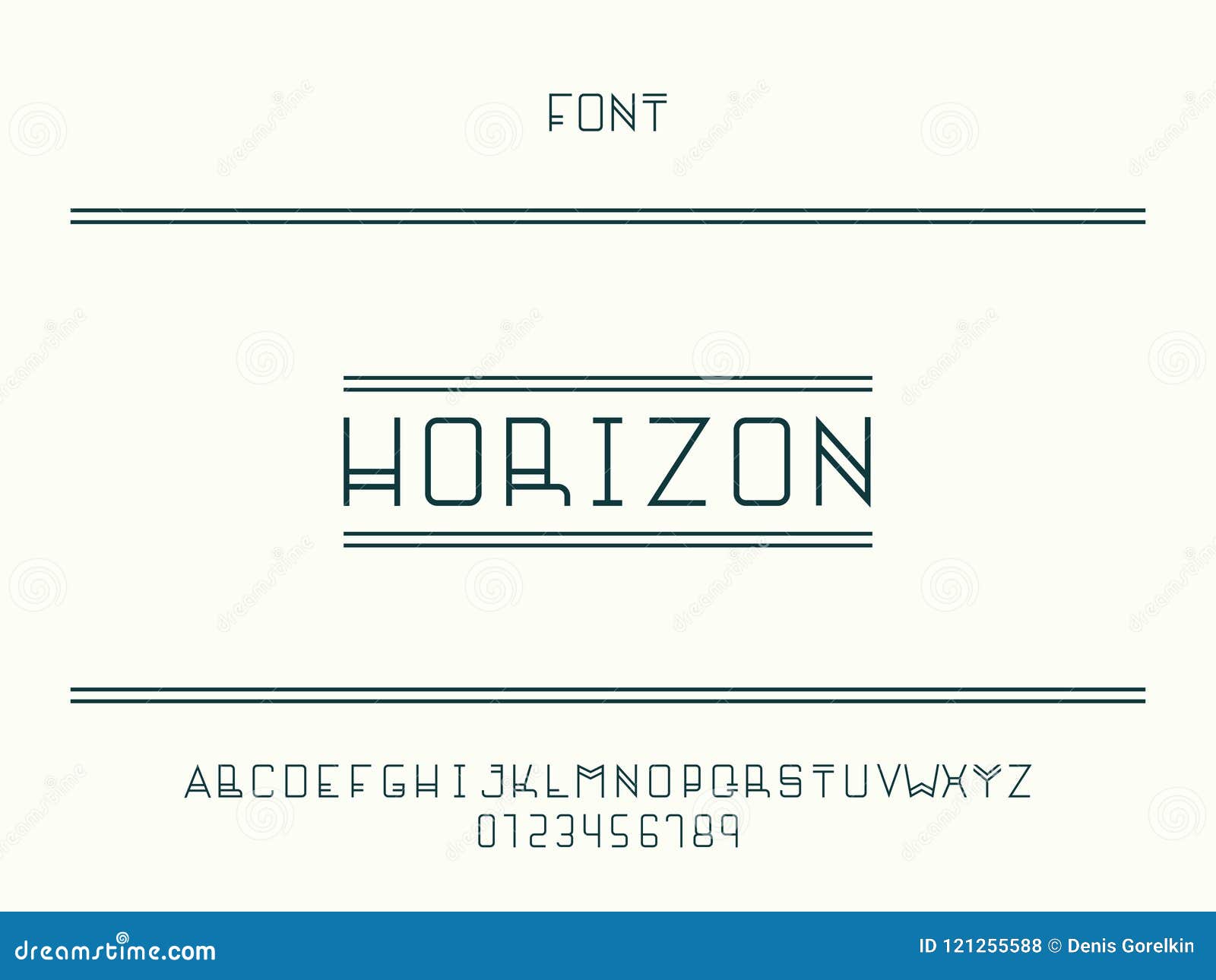 Horizon Alphabet Font. Neon Color 3d Letters And Numbers. Vector ...
