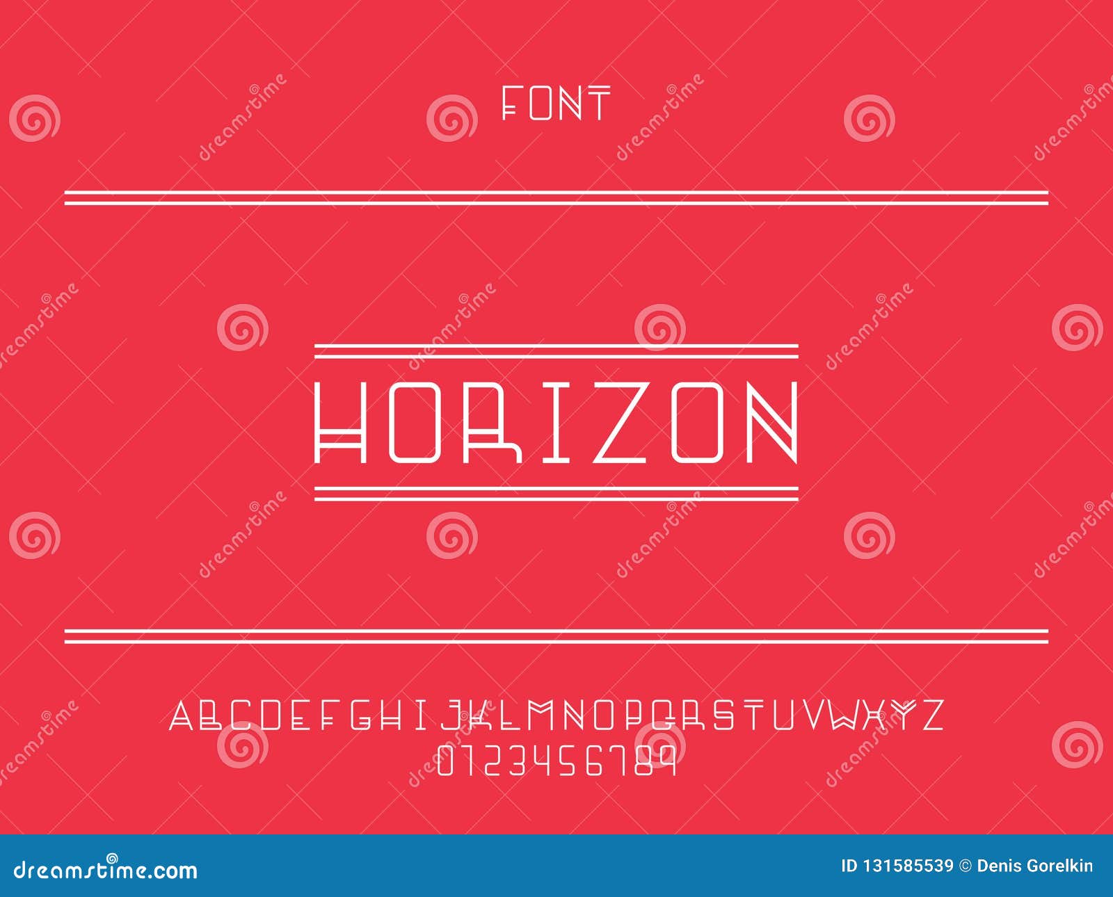Horizon Font. Vector Alphabet Stock Vector - Illustration of type ...