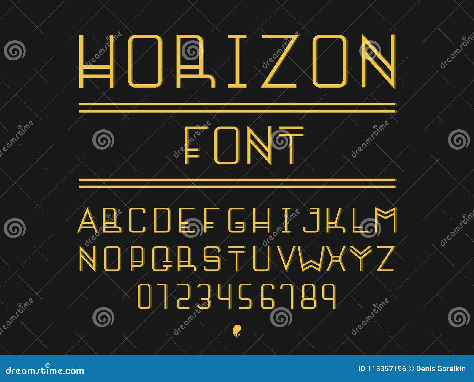 Horizon Font. Vector Alphabet Stock Vector - Illustration of design ...