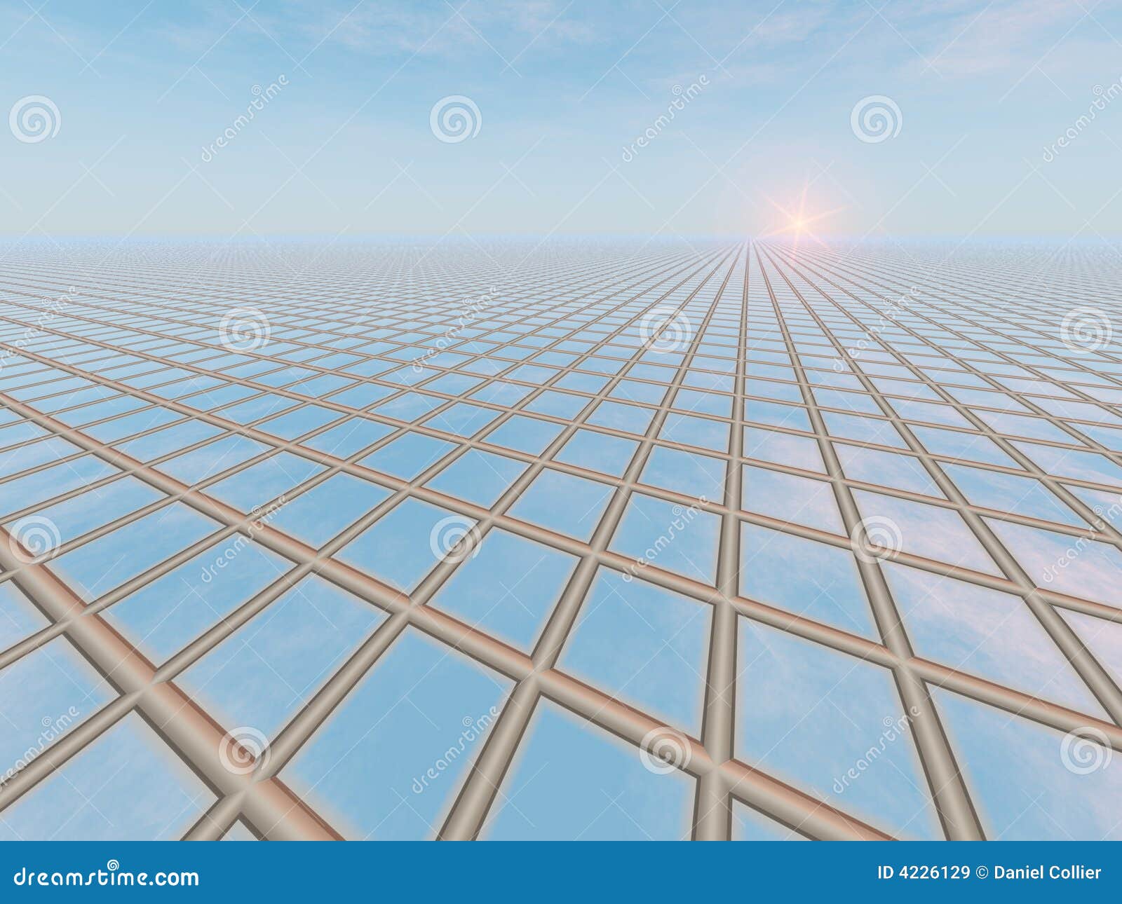 Horizon Grid Perspective stock illustration. Illustration of backdrop ...