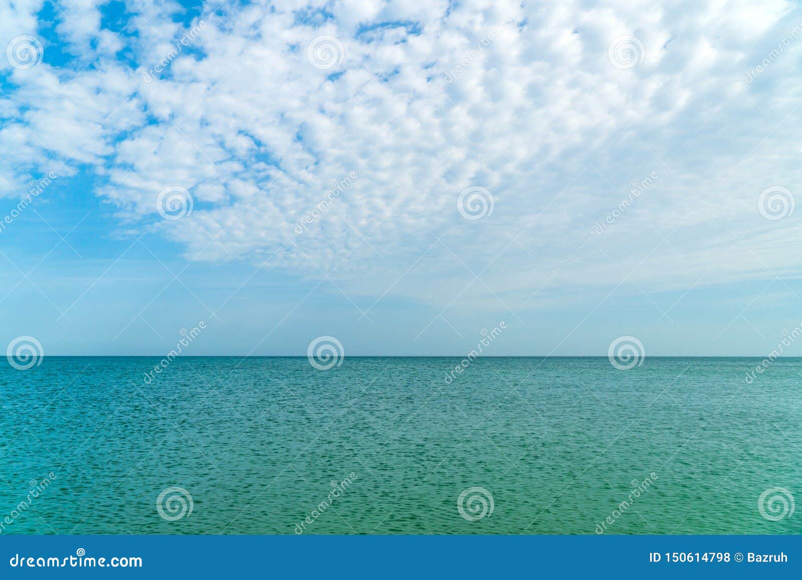 Horizon Line Above Sea Surface Stock Photo - Image of aqua, nature ...
