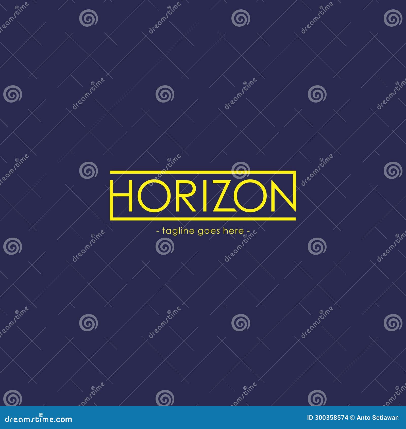Horizon Logo Design stock vector. Illustration of font - 300358574