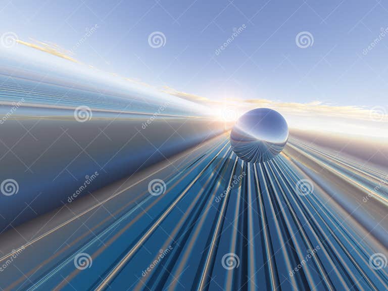 Horizon Perspective Gridline Stock Illustration - Illustration of blur ...