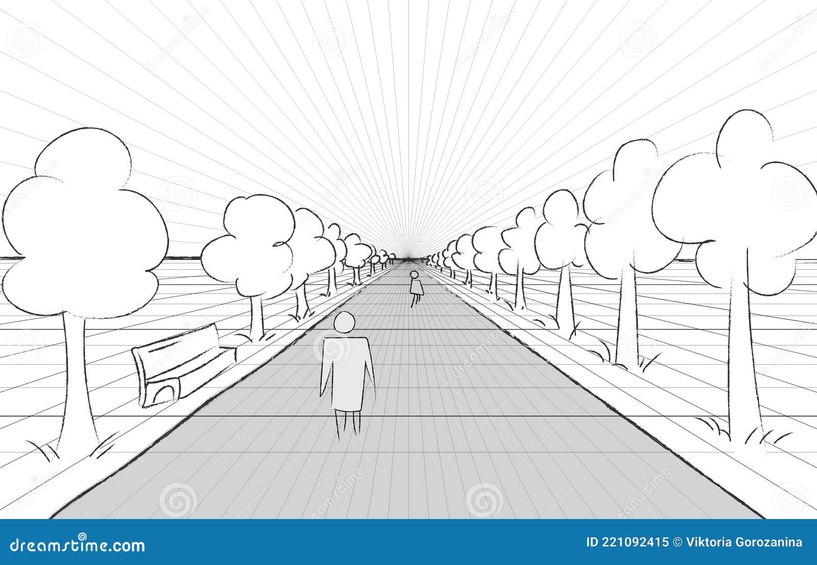 Road Perspective View. Curving Highway Roads, Bend Asphalt Roads In ...