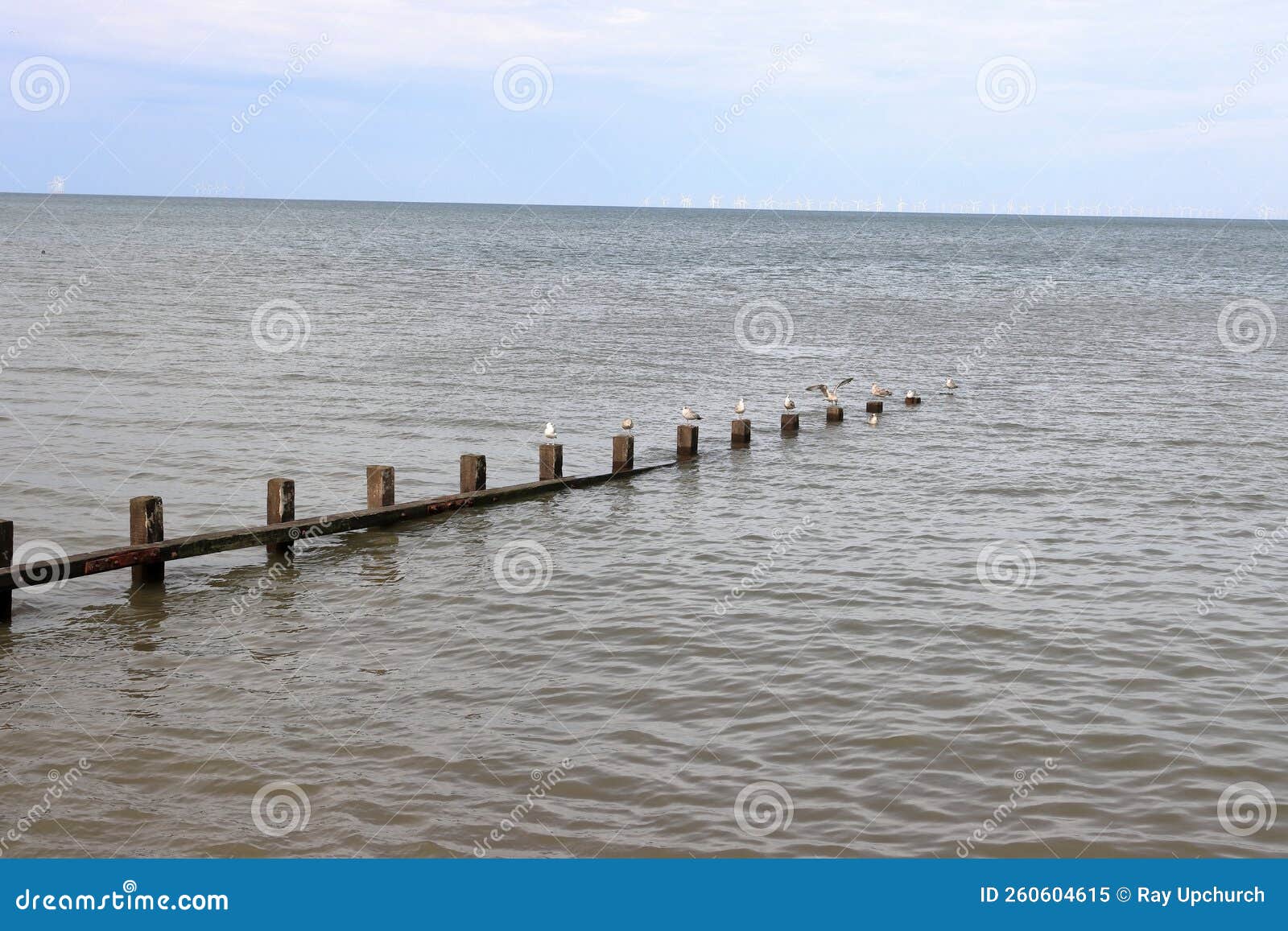 A Horizon Shot of a the Barkby Beach (Prestatyn Wales) Stock Image ...