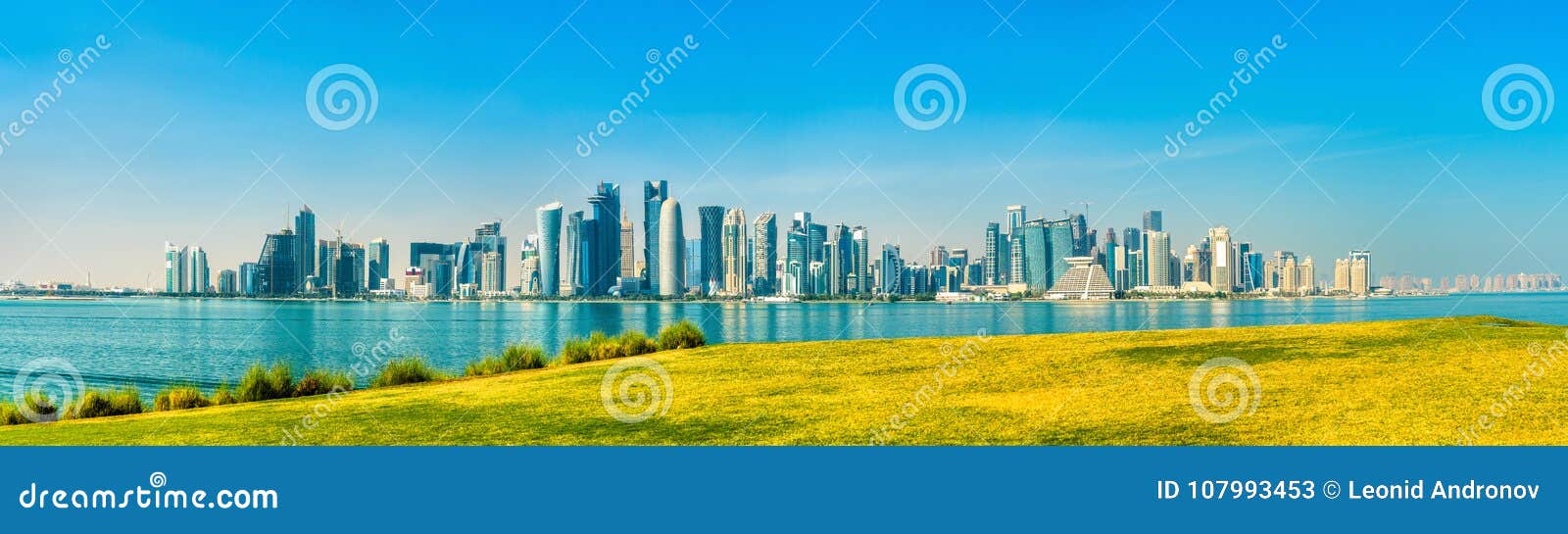 Horizon Van Doha, De Hoofdstad Van Qatar Stock Afbeelding - Image of ...