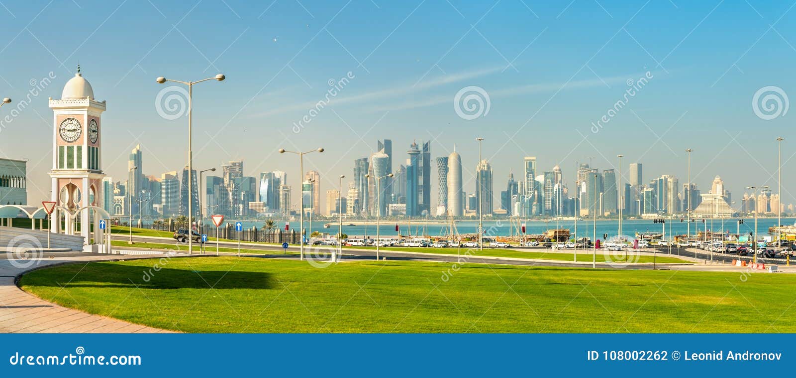 Horizon Van Doha, De Hoofdstad Van Qatar Stock Foto - Image of stad ...