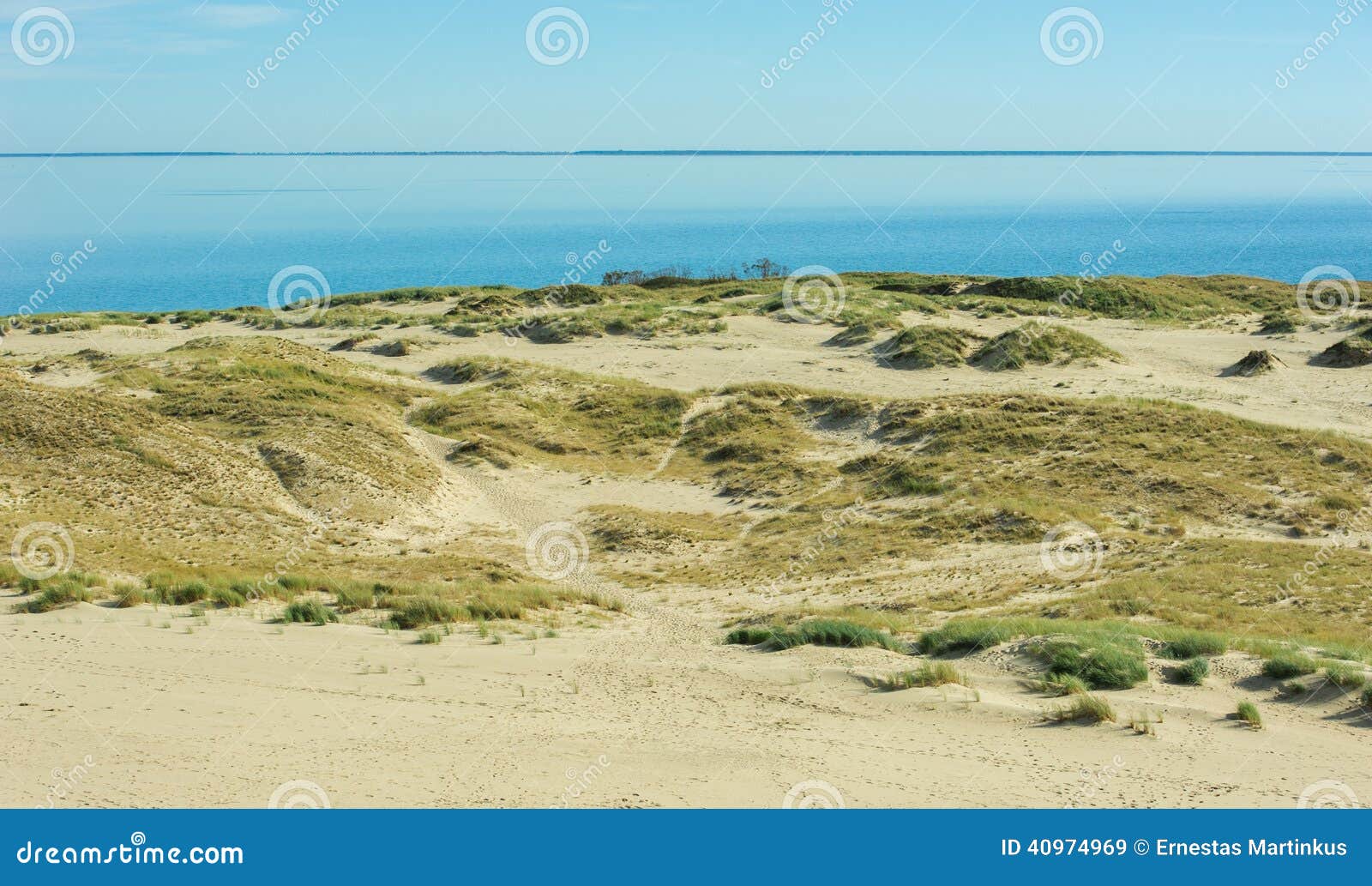 Horizont Landscape-water and Sand Stock Image - Image of summer, nature ...
