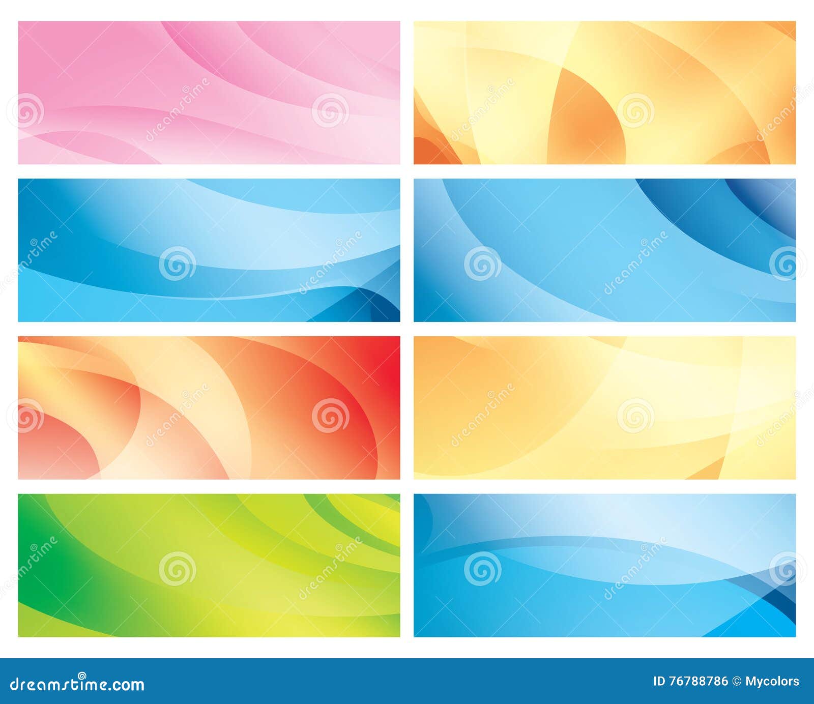 Horizontal Abstract Colorful Backgrounds - Vector Stock Vector ...