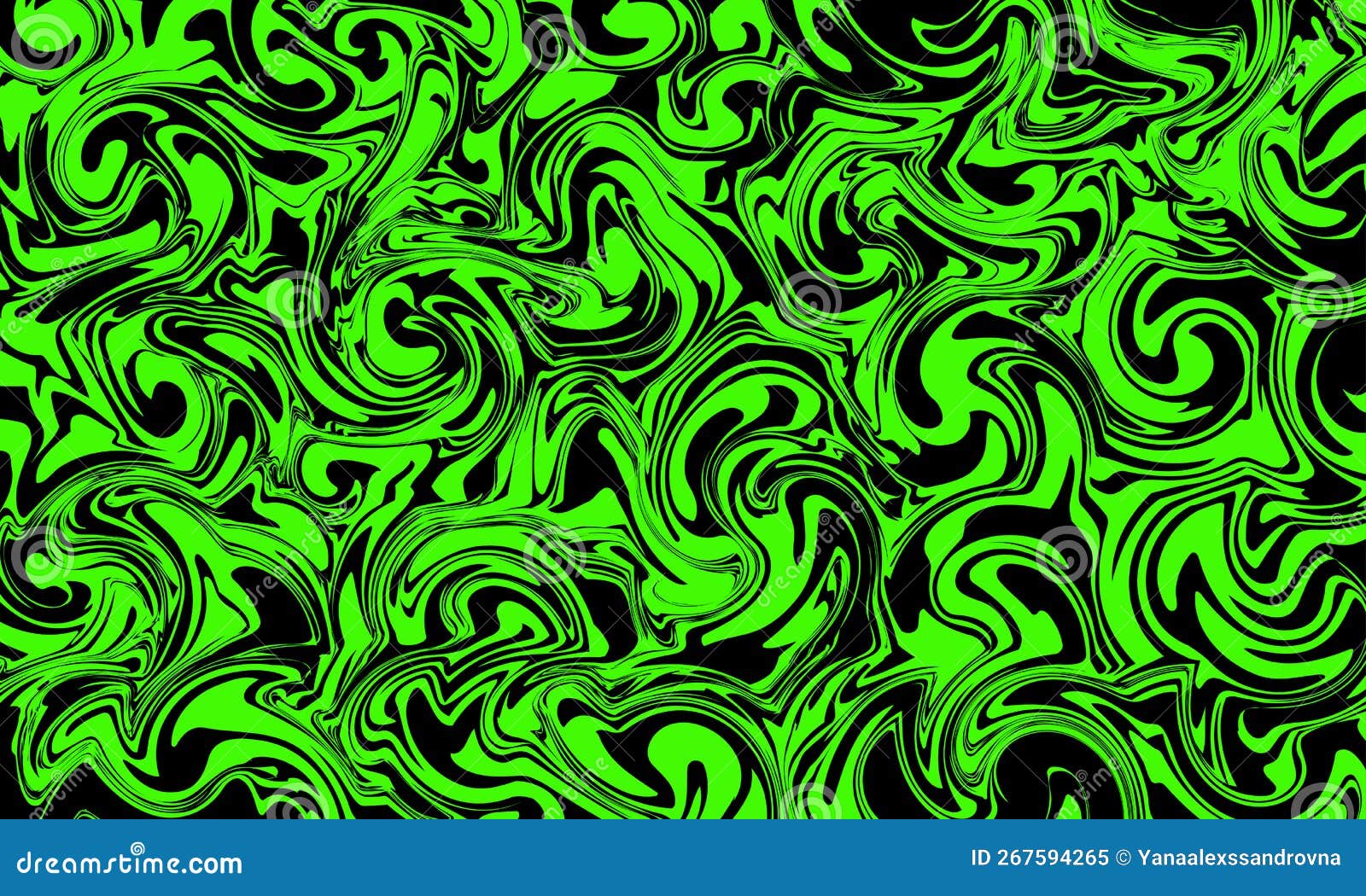 Horizontal Acid Psychedelic Wavy Background.Vector Illustration in ...