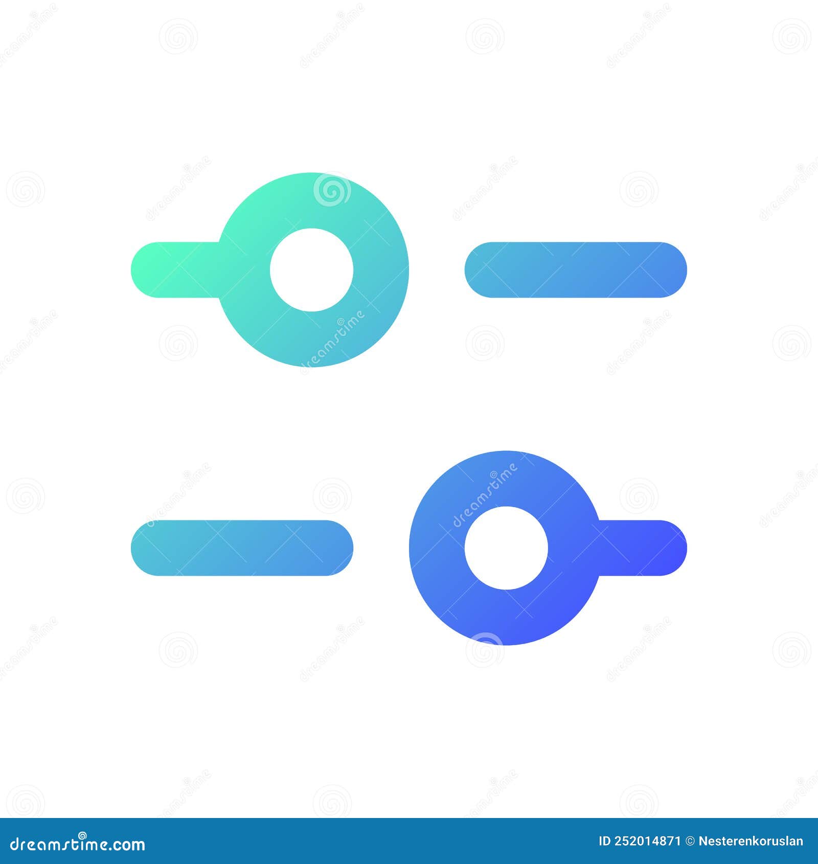 Horizontal Adjust Pixel Perfect Gradient Linear Ui Icon Stock Vector - Illustration of mobile ...
