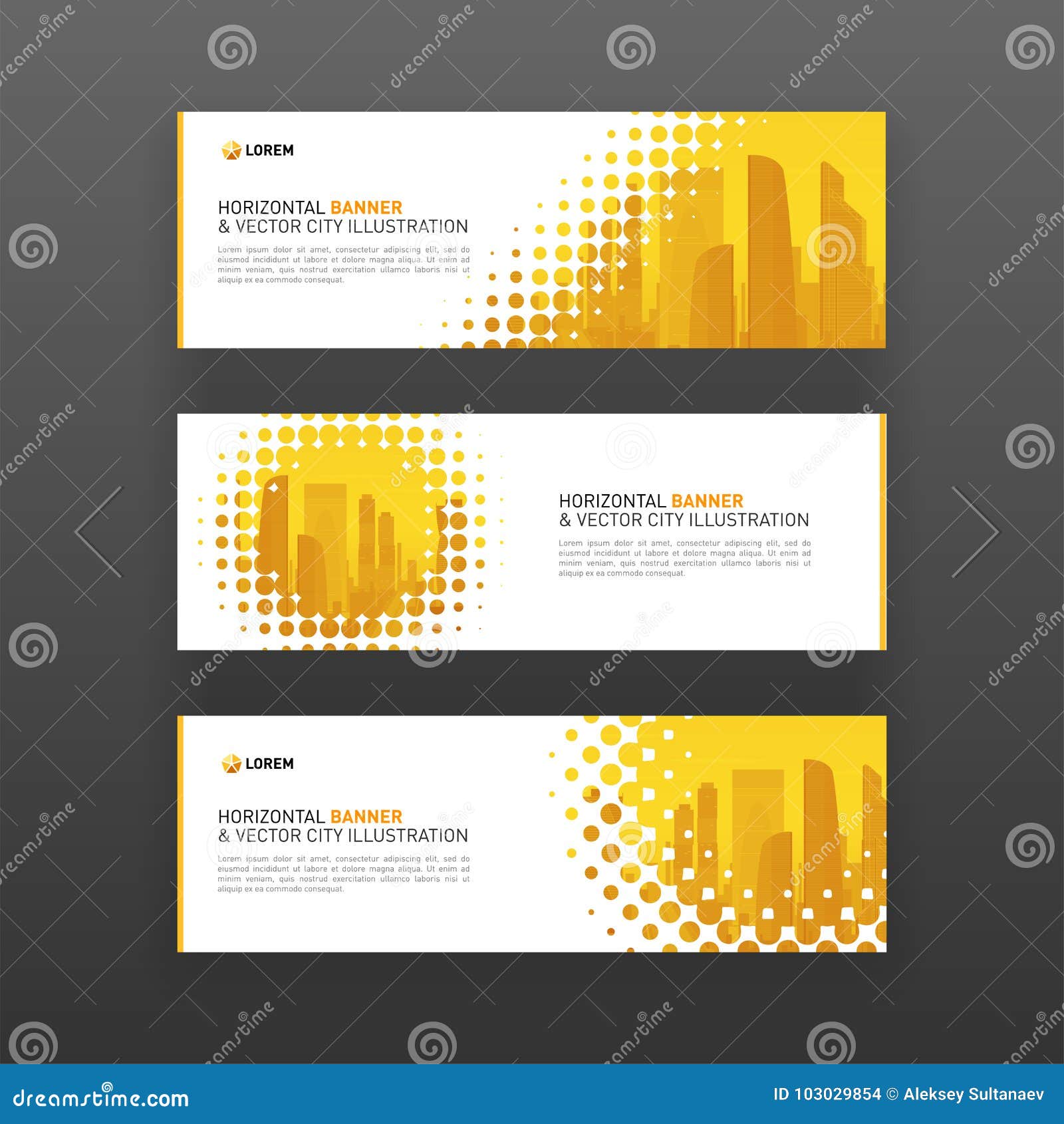 Horizontal Advertising Business Banner Layout Stock Vector ...