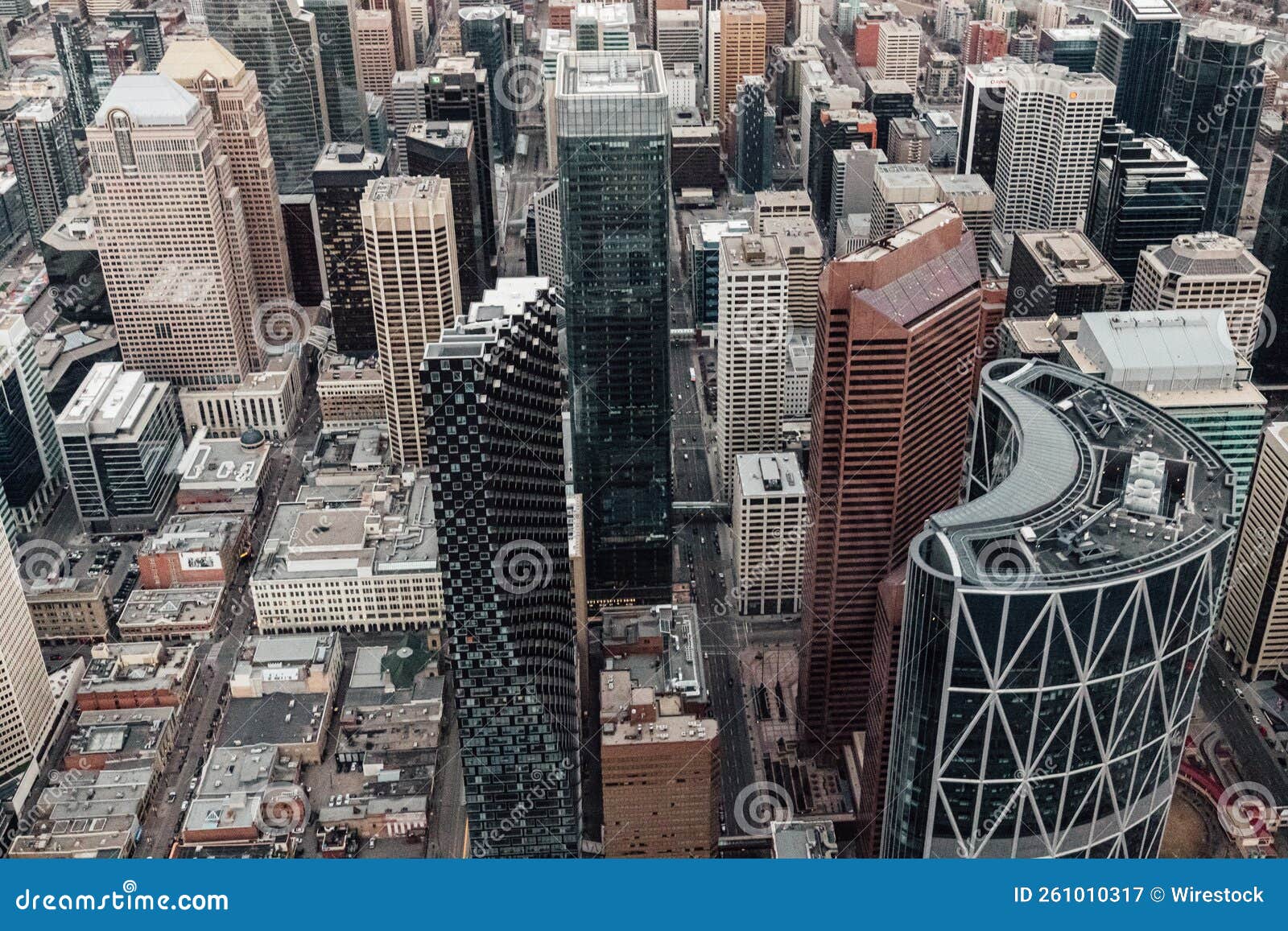 Aerial View Over Downtown Calgary Editorial Photography - Image of ...