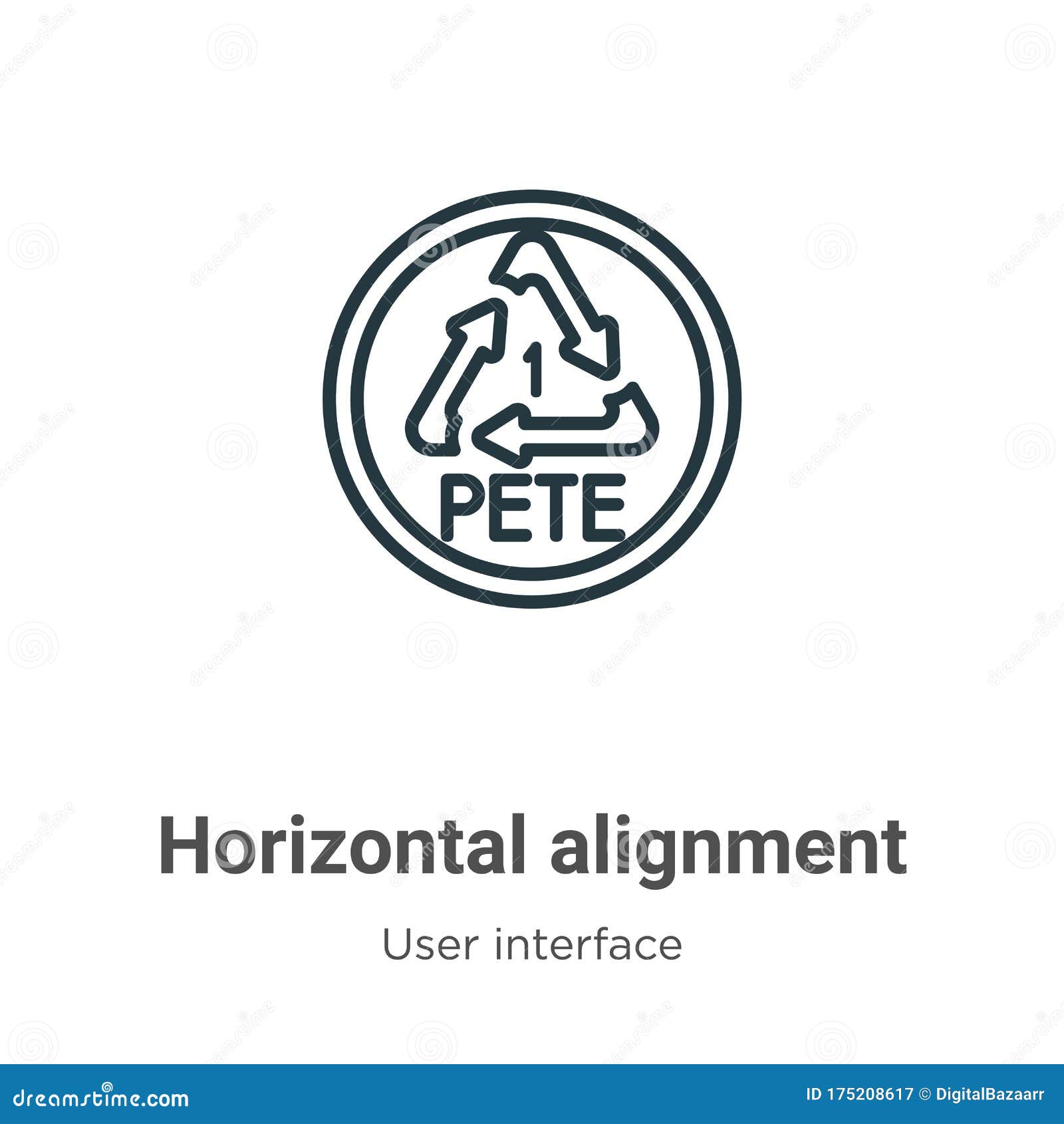 Horizontal Alignment Outline Vector Icon. Thin Line Black Horizontal ... Horizontal Alignment Outline Vector Icon. Thin Line Black Horizontal ...