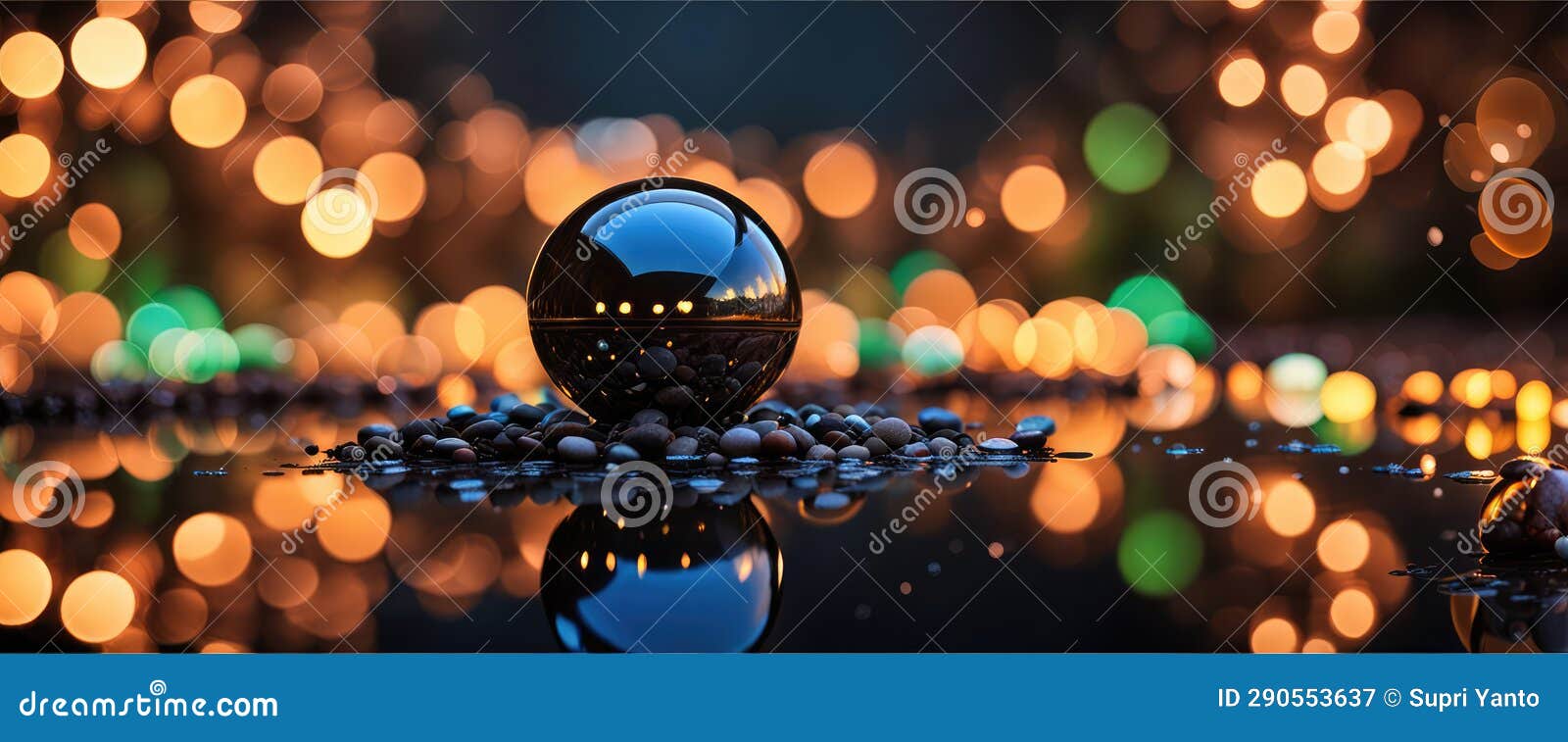 Horizontal Anamorphic Display Bokeh Concept for Background Stock ...