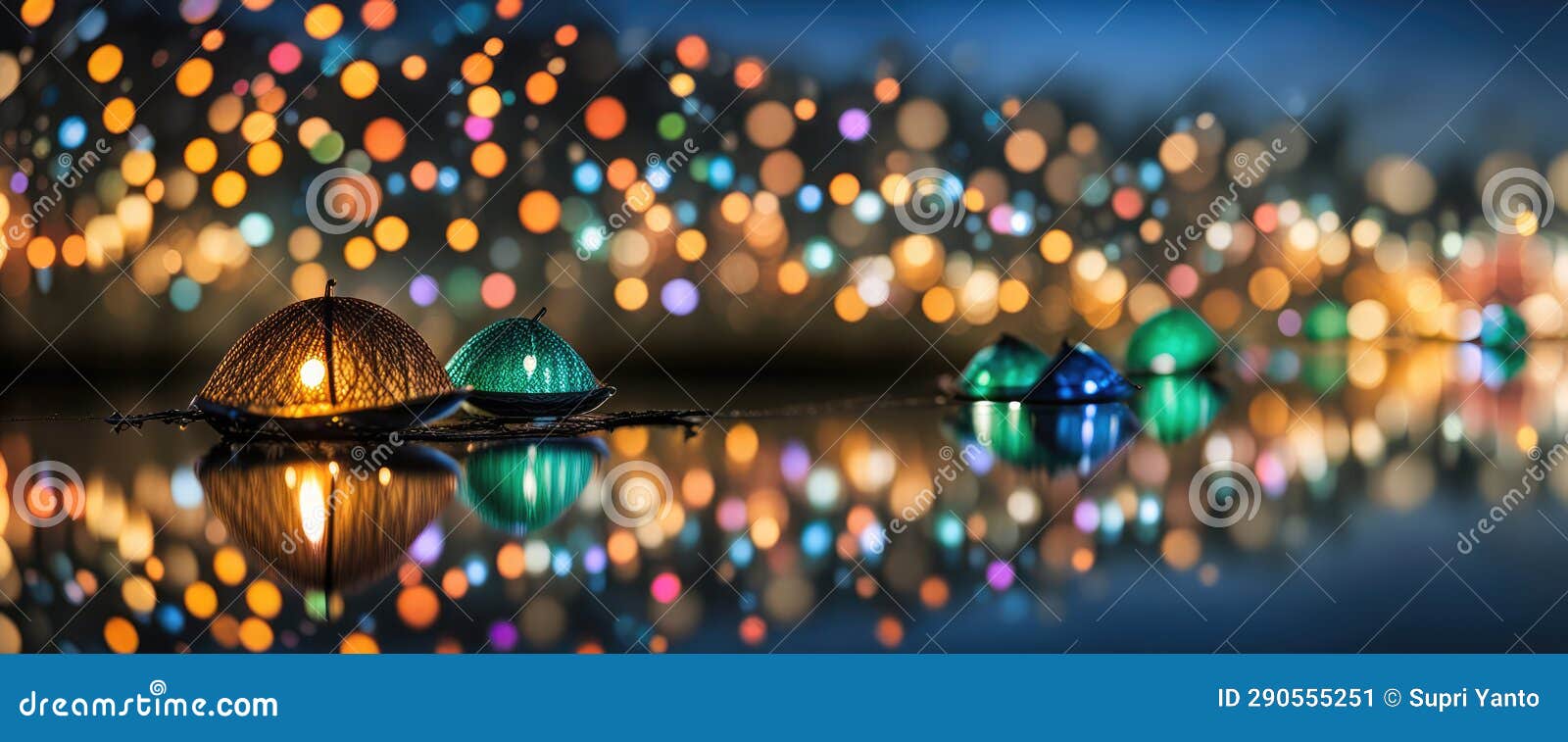 Horizontal Anamorphic Display Bokeh Concept for Background Stock ...