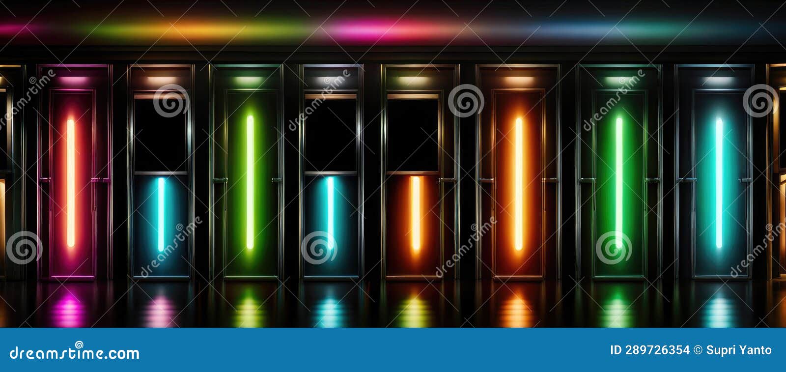 Horizontal Anamorphic Display Shining Lights Effect for Background ...