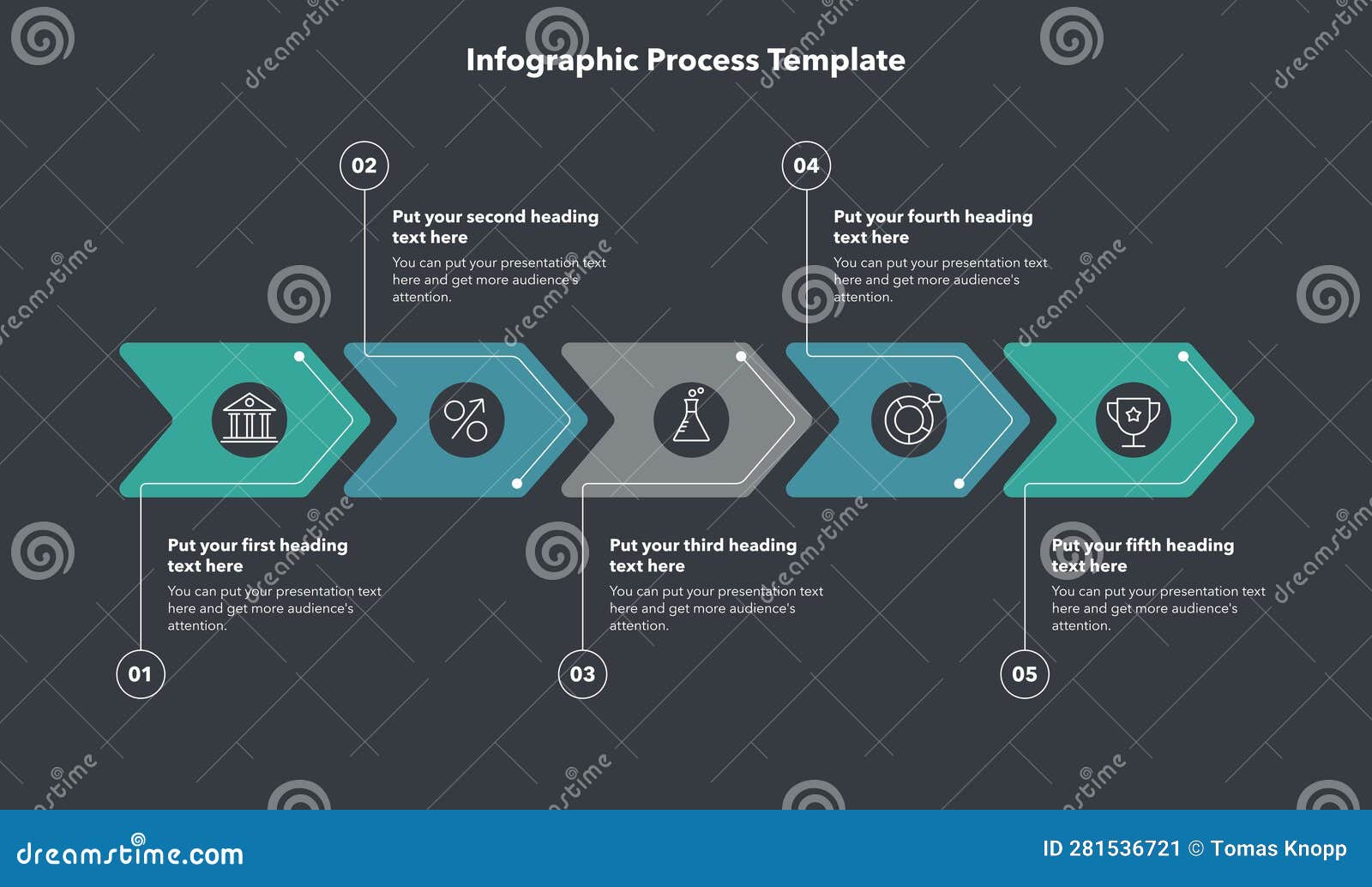 Arrow Process Infographic Template Design. Business Concept Infograph ...