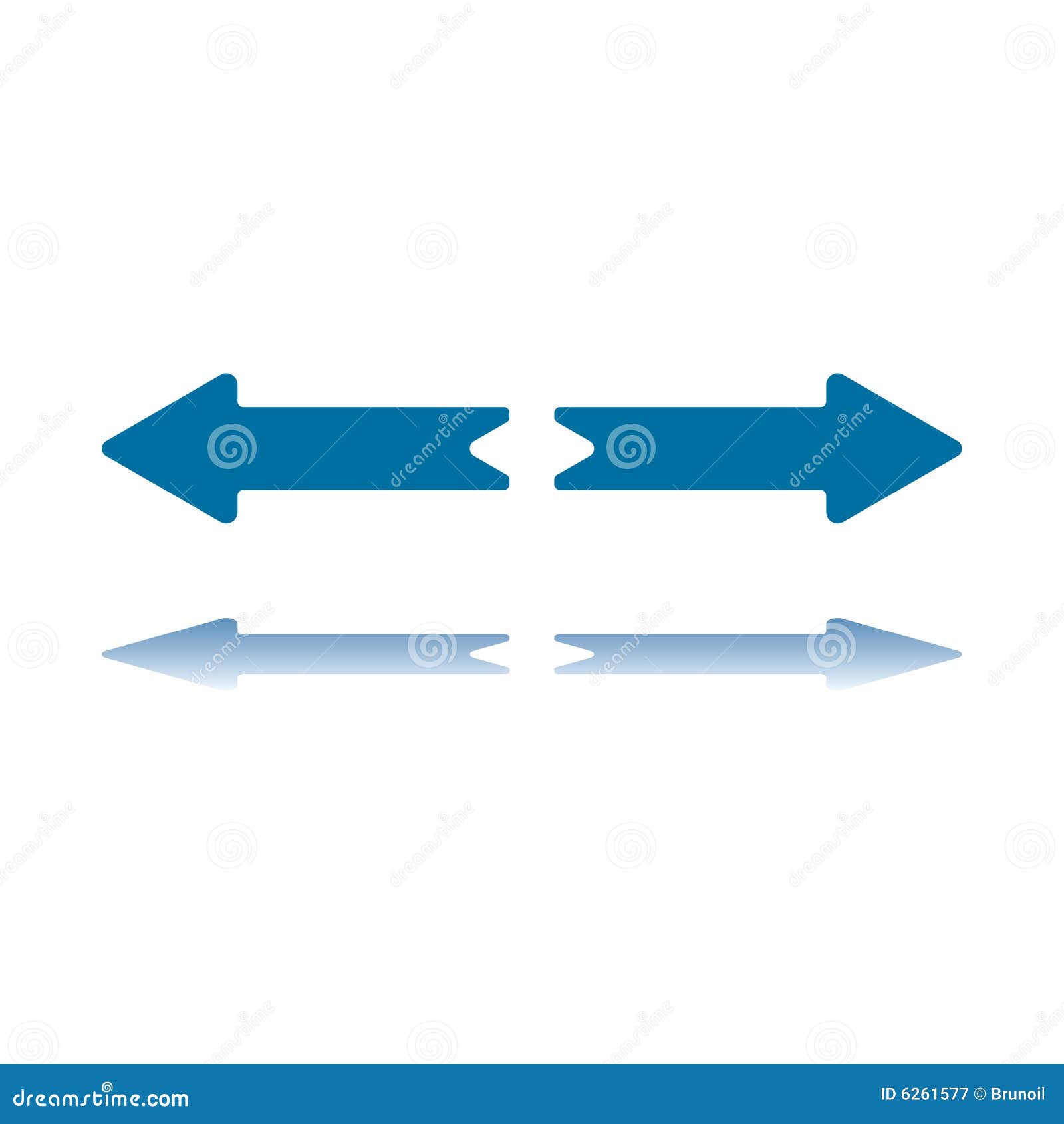 Horizontal Arrows Apart stock vector. Illustration of direct - 6261577