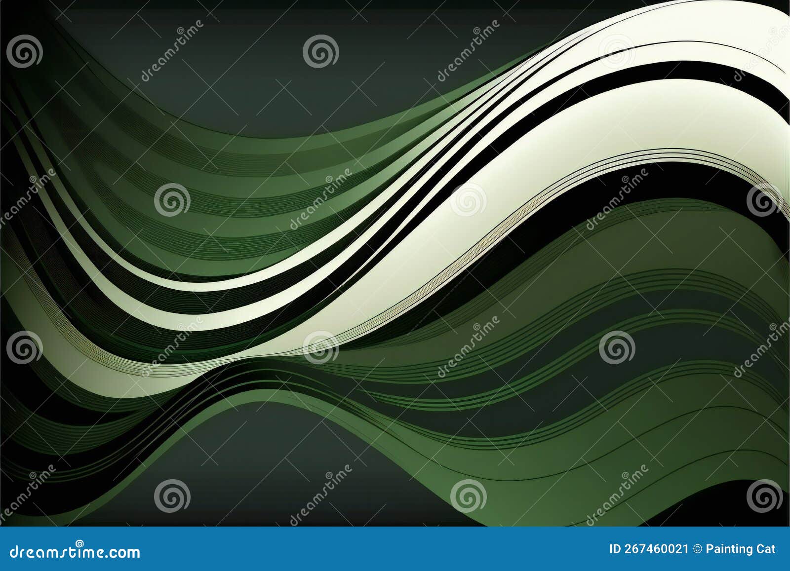 Horizontal Artistic Colorful Abstract Wave Background, Creative Digital ...