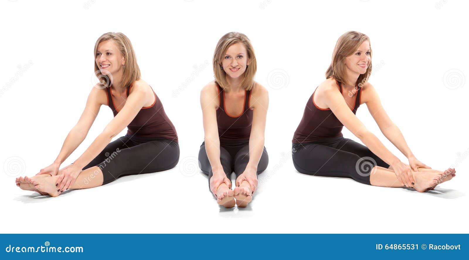 Horizontal Assembly of the Three Angles of a Girl Stock Image - Image ...