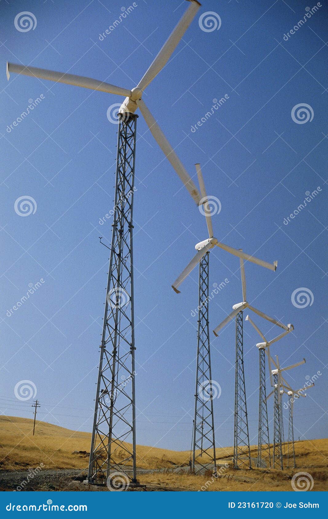Horizontal-axis Wind Turbines Stock Photo - Image of states, altamont ...
