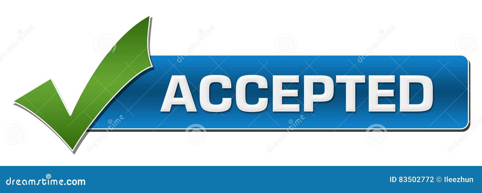 Horizontal Azulverde Aceptado De Tickmark Stock de ilustración ...