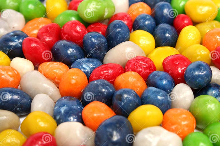 Horizontal Background Made of Multi-coloured Sweets with Raisin Stock ...