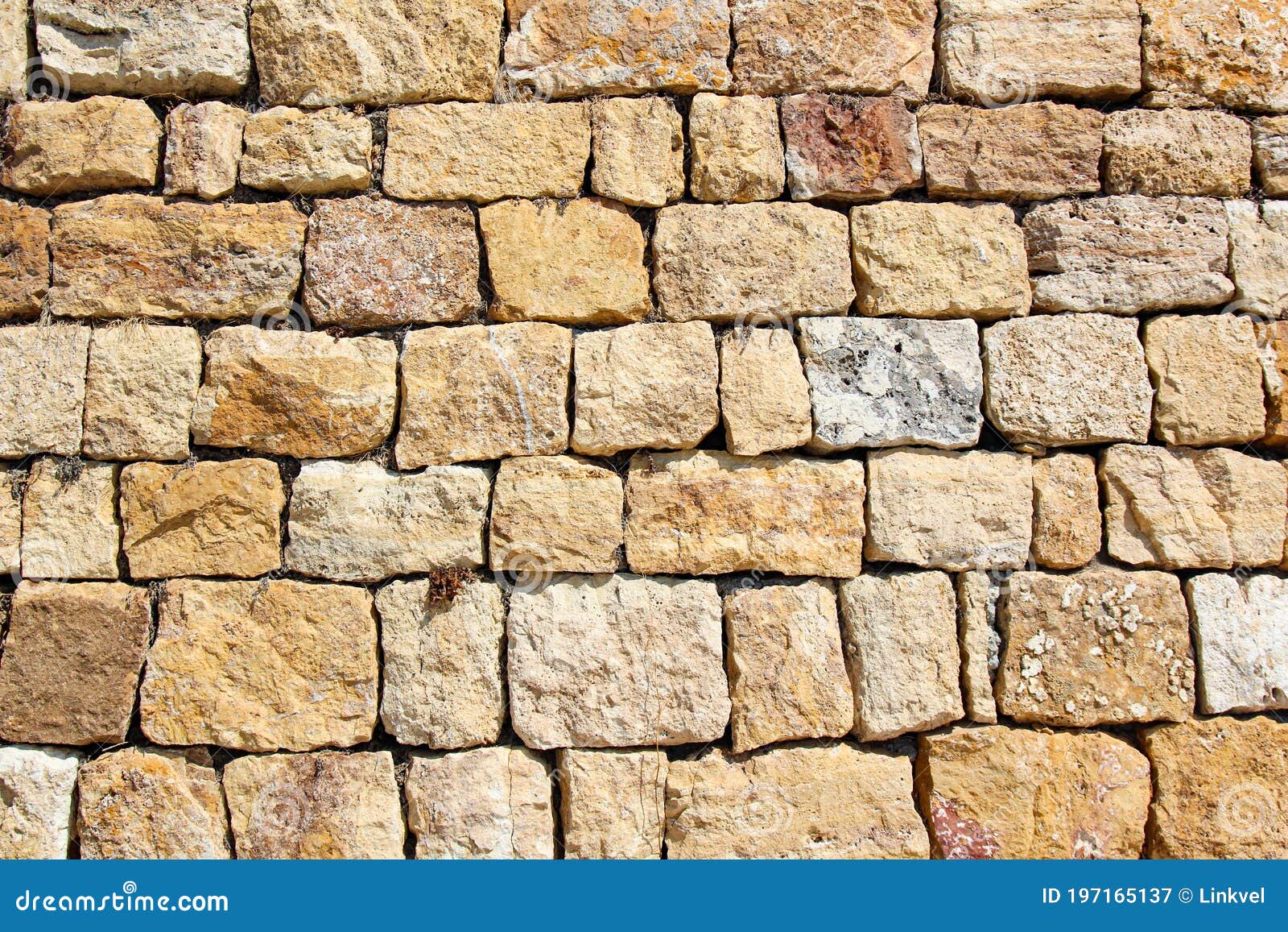 Horizontal Background of Rows of Old Wall Blocks Stock Image - Image of ...