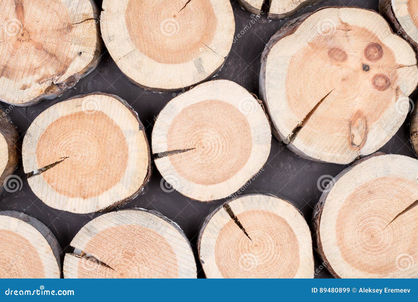 Horizontal Background of Wood Logs of Different Sizes Stock Image ...