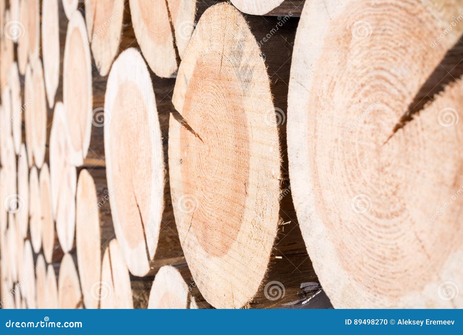 Horizontal Background Of Wood Logs Of Different Sizes Stock Photography ...