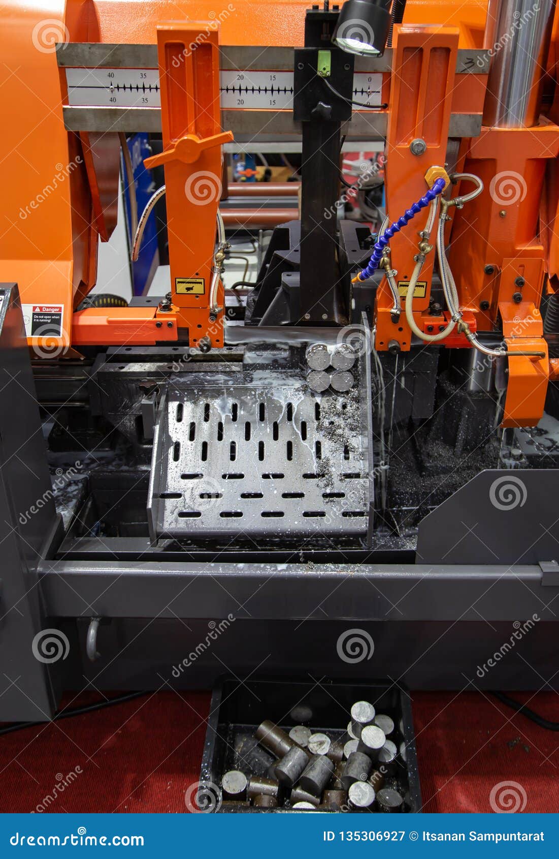 Horizontal Band Sawing Machine Stock Image - Image of manufacturing ...