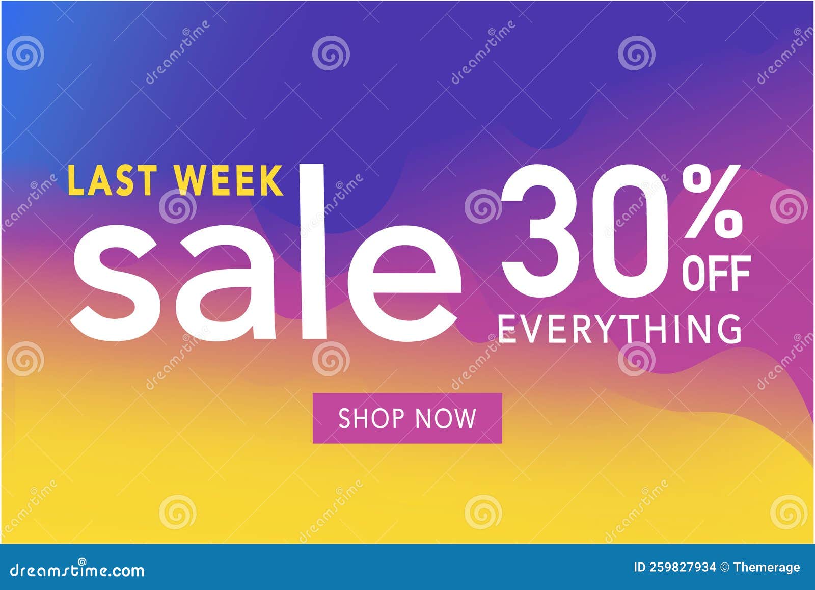 Horizontal Banner Discount Gradients 30 Percent on Everything Black ...