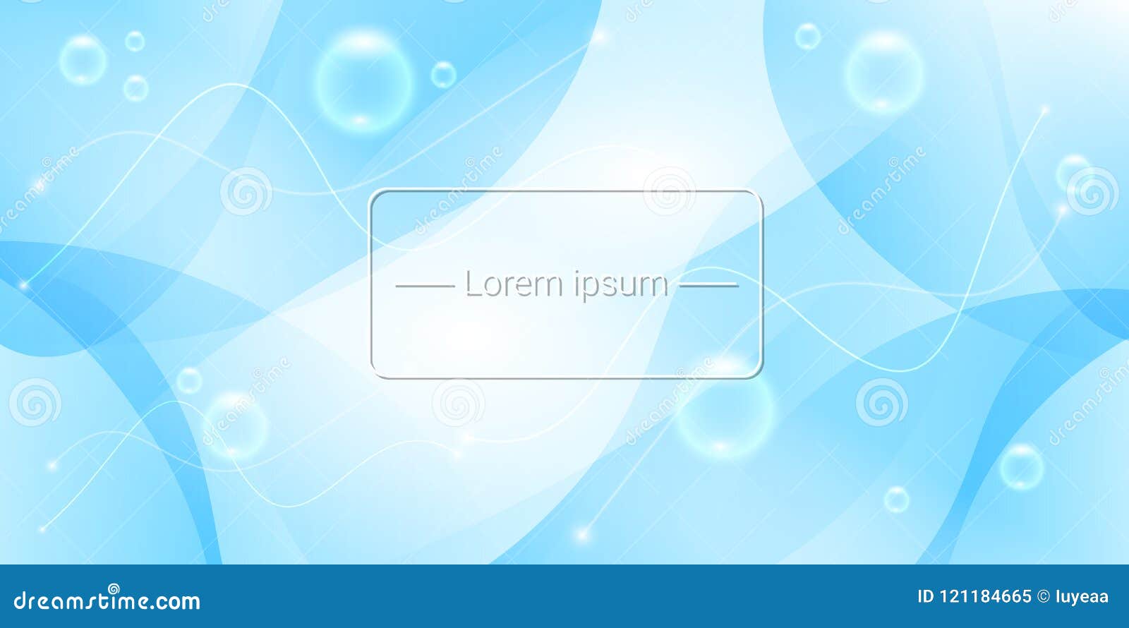 Horizontal Banner. Light-blue Abstract Background. Vector Illustration ...